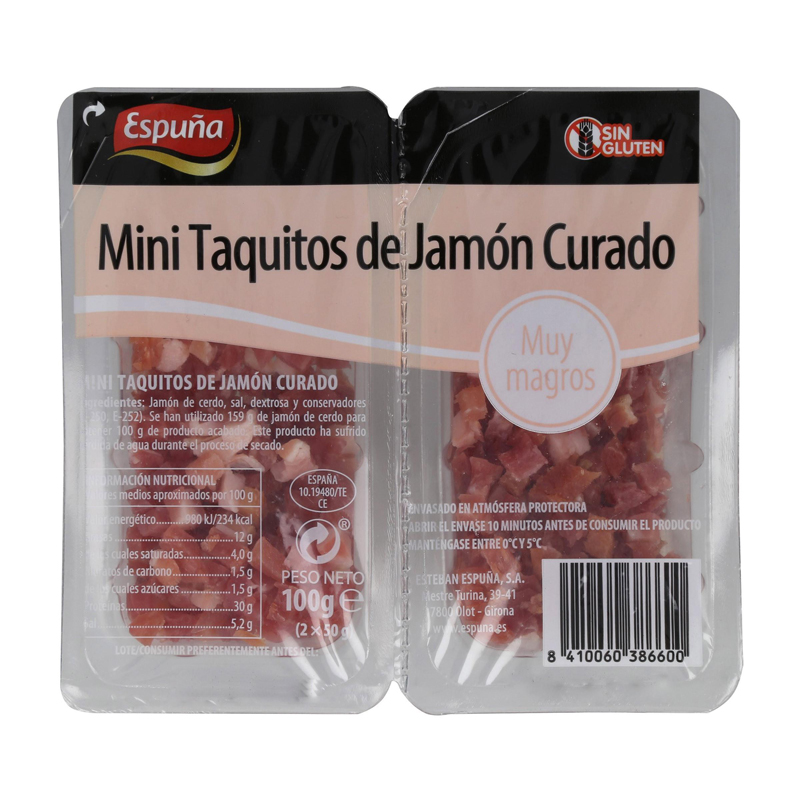 MINI TAQUITOS JAMON CURADO ESPUÑA | Tuquetraes