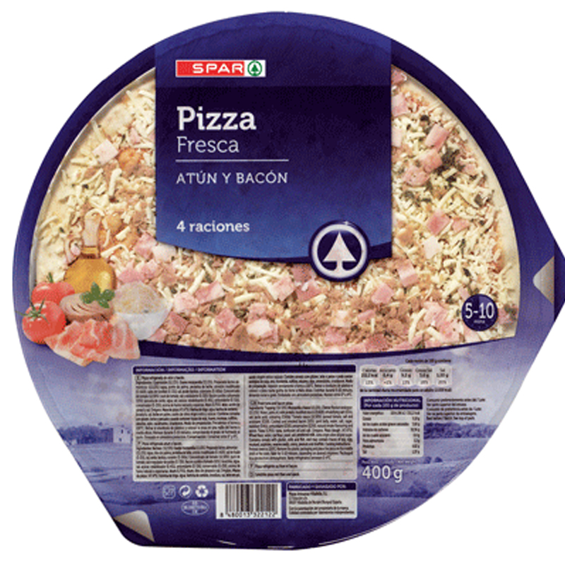 PIZZA ATUN Y BACON SPAR | Tuquetraes