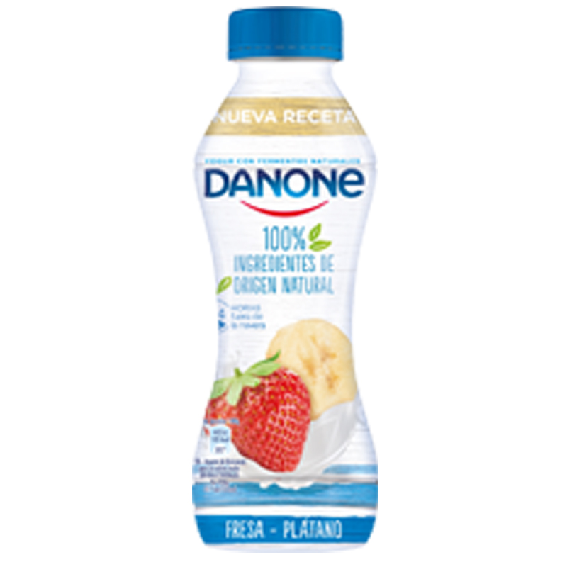 YOGUR DANONE PARA BEBER FRESA Y PLATANO | Tuquetraes